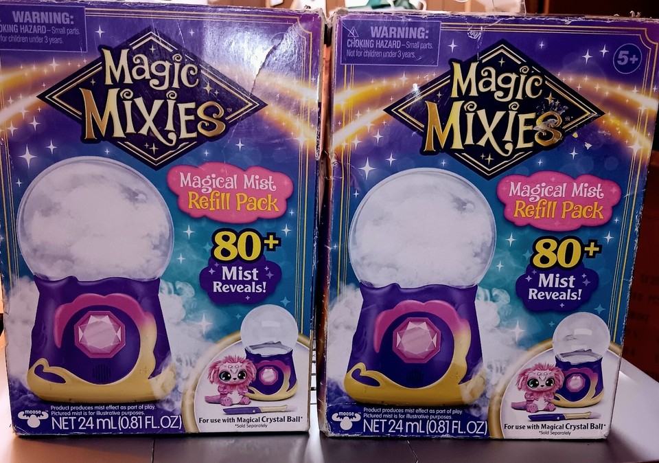 2 Set Magic Mixies Magical Mist Refill Pack Vials for Crystal Ball New ...