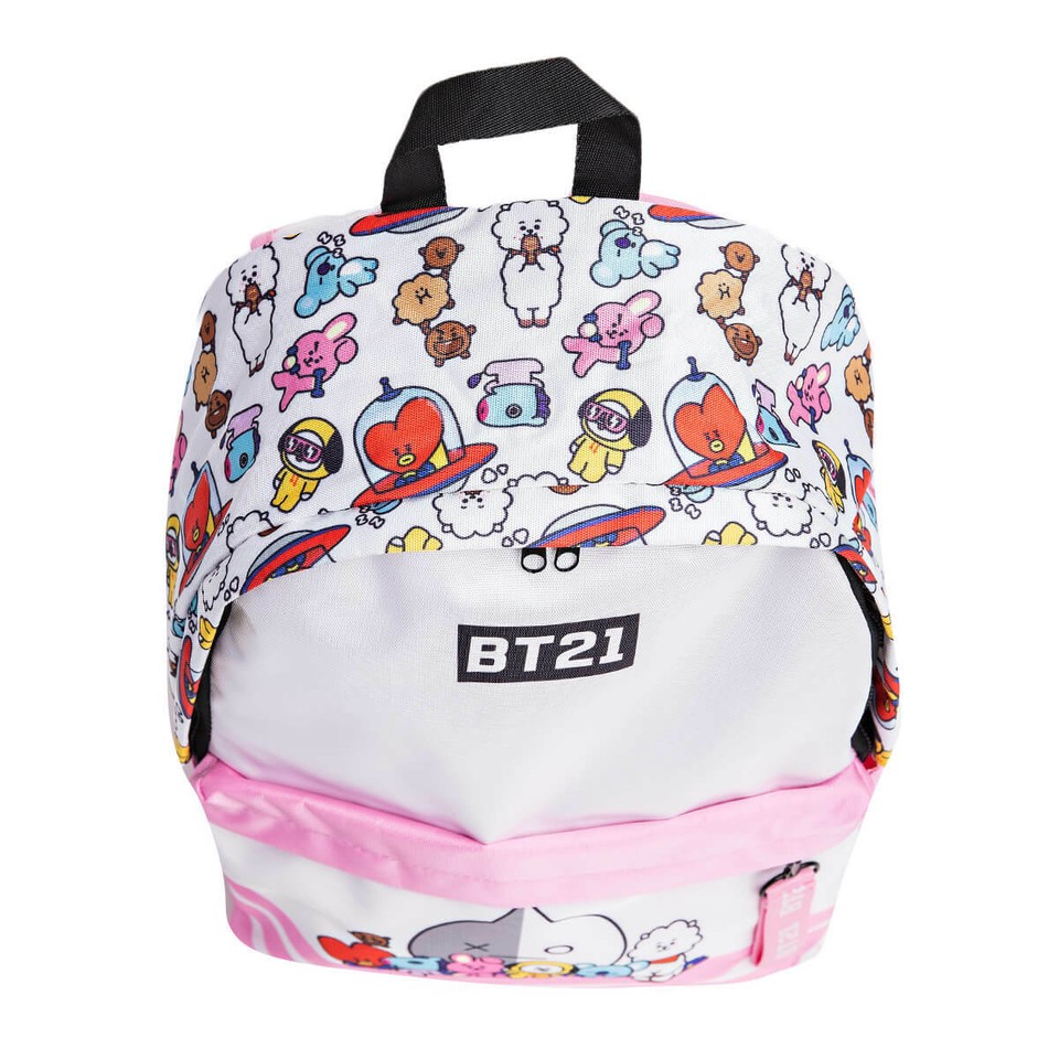 BTS BT21 URBAN NYLON BACKPACK PINK RJ VAN TATA MANG CUTE GIFT FOR HER ...