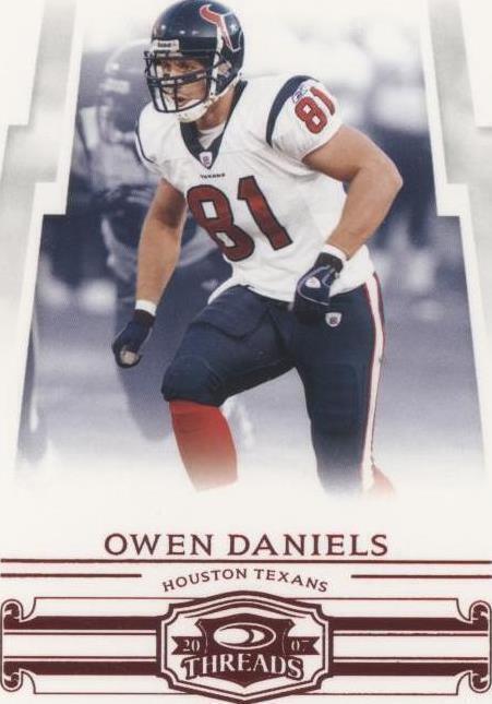 2007 Donruss Threads - Owen Daniels #129 Century Proof Red for sale ...