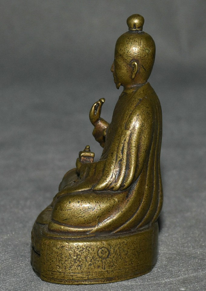 7CM Antique Old Chinese Dynasty Bronze Explain Teaching Daochang Elder ...