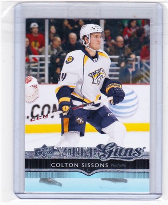 14-15 2014-15 UPPER DECK COLTON SISSONS YOUNG GUNS ROOKIE 231 NASHVILLE ...