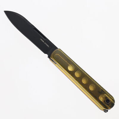 Real Steel Barlow RB5 Folding Knife Ultem Handle N690 Drop Point Plain ...