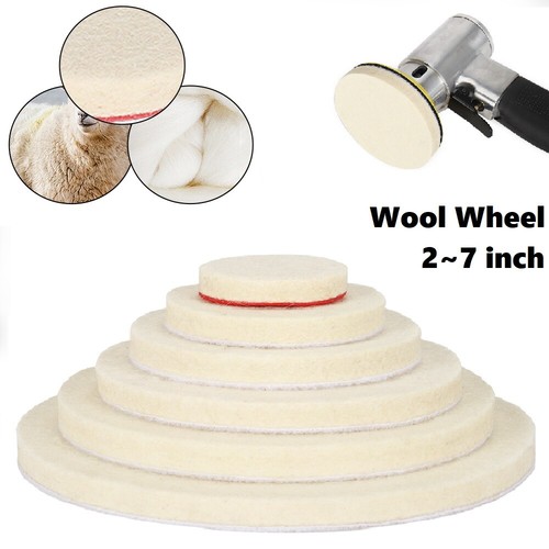 Wool Felt Polishing Pads Disc 50mm 75mm 100mm 125mm 150mm 180mm Hook ...