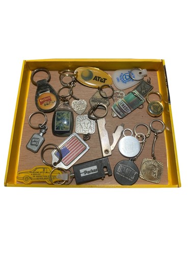 Vintage Lot Of 19 Mixed Keychains Various Conditions FREE SHIPPING! | eBay