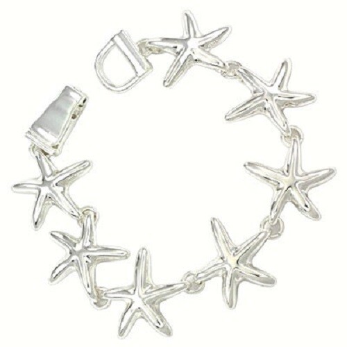 Starfish Bracelet Magnetic Clasp Bangle Plain Metal Sand Beach Sea ...