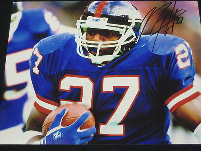 NY GIANTS SUPER BOWL XXV CHAMPION RODNEY HAMPTON AUTOGRAPHED 8X10 PHOTO ...