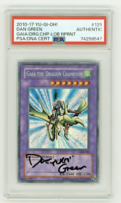 PSA Signed Dan Green Gaia the Dragon Champion LOB-125 | eBay