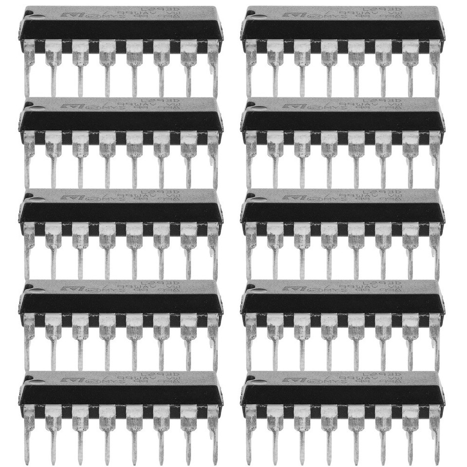 10pcs L293D DIP 16-pin IC Stepper Controllers (Black) | eBay Australia