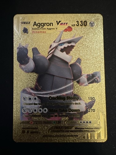 Aggron Vmax Gold Foil Fan Art | eBay