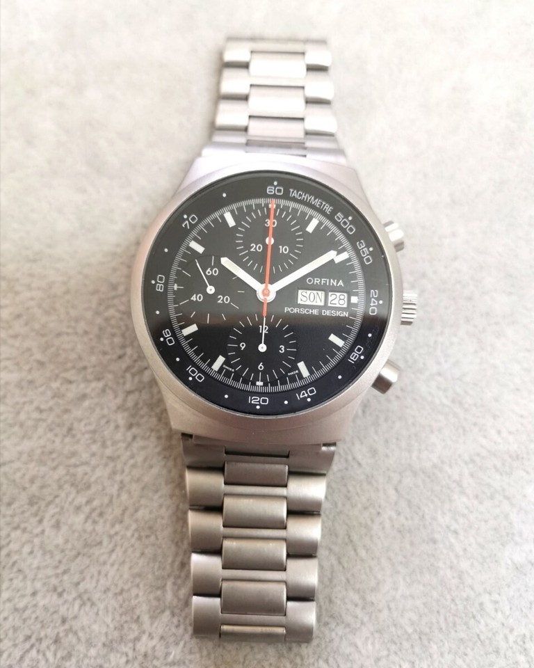 Porsche Design Orfina Chronograph Automatic Steel Black Dial Men's ...