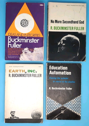 LOT OF 4: Vintage Books R. BUCKMINSTER FULLER - Earth, Inc. Ideas ...
