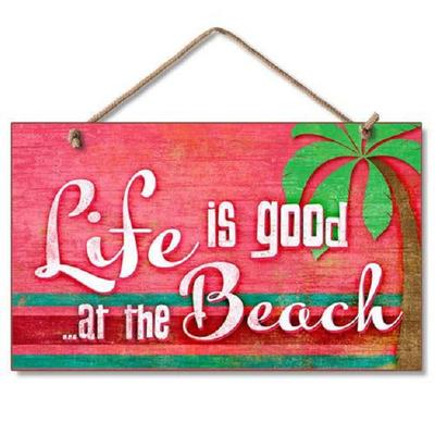 Life Is Good At The Beach Decorative Wall Sign, Bar Plaque | eBay