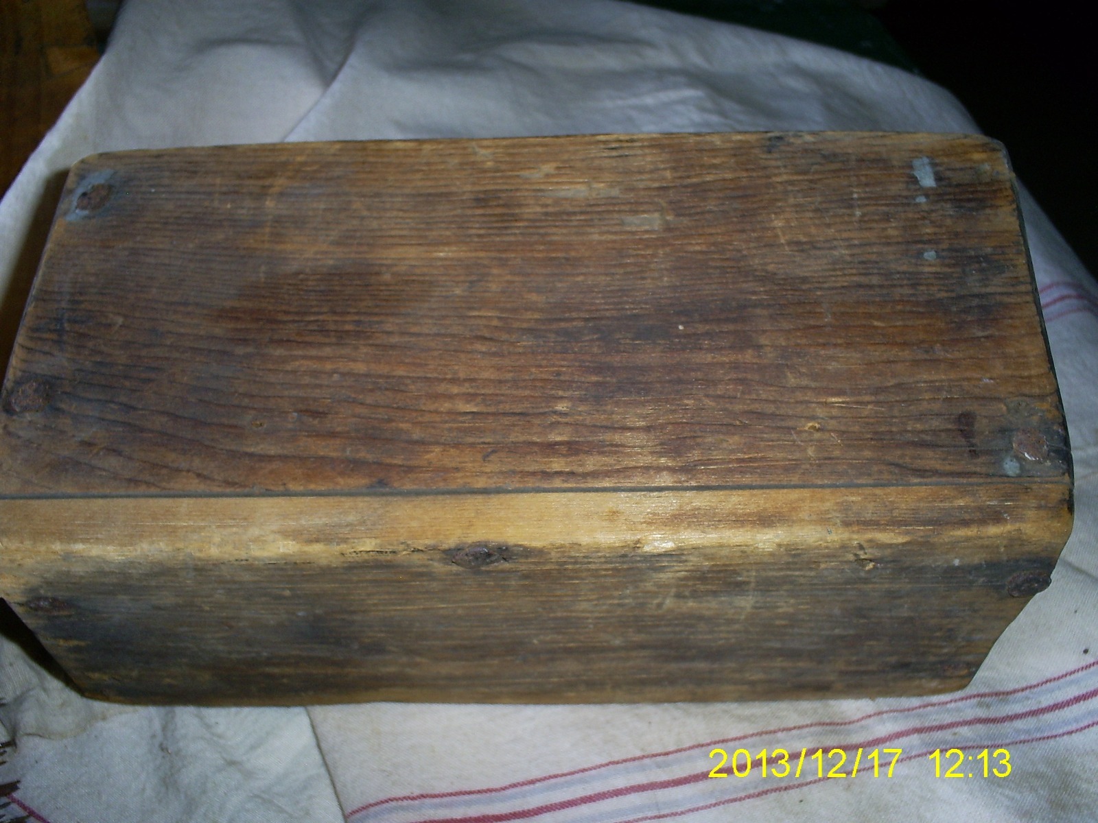 Antique Primitive Flax Comb Carding Farm Tool Cloth Linen Box Cover ...