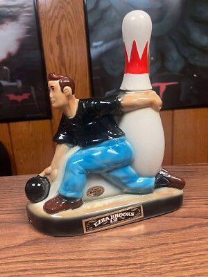 1973 Ezra Brooks Empty Man Bowling Bowler Bowling Pin Decanter - Jim ...