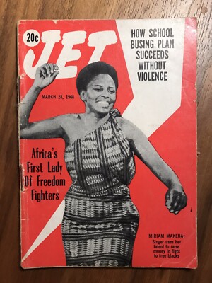 Jet Magazine March 28 1968 Cover Features Miriam Makeba, Africa’s First Lady of | eBay