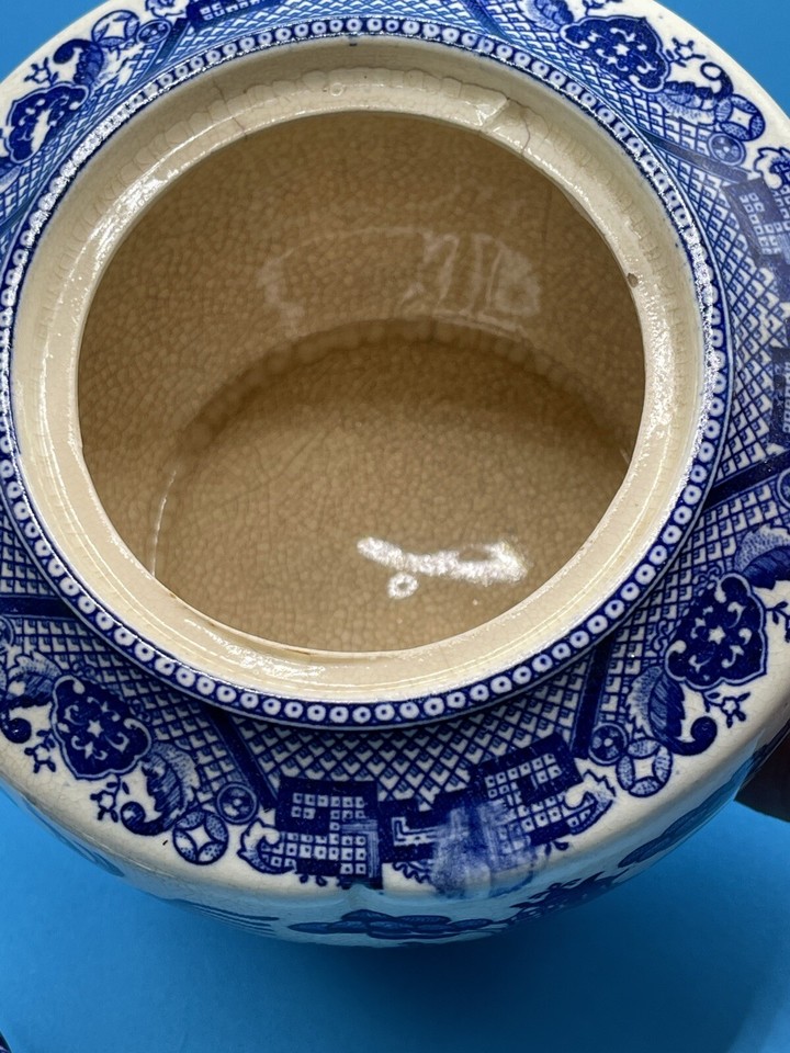 Vintage Moriyama Japan Blue Willow Teapot | Crazed Ceramic | Collector ...