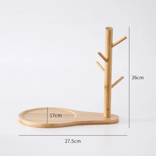 Gourd Tree Branch Key Holder Rack Creative Bamboo Wood Living Room ...