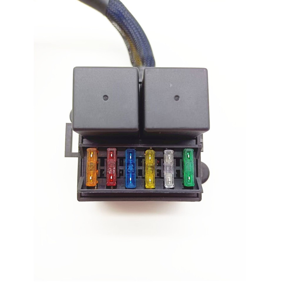 Pre-Wired Fuse Relay Box 4-Pin 80A Relays 6 Fuses For Car Truck Boat RV ...