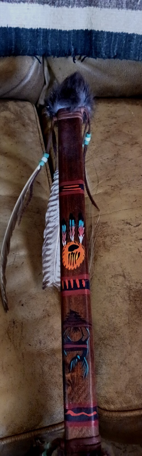 **AWESOME VINTAGE NATIVE AMERICAN BOW STONE TIPPED ARROW 50 IN LONG ...