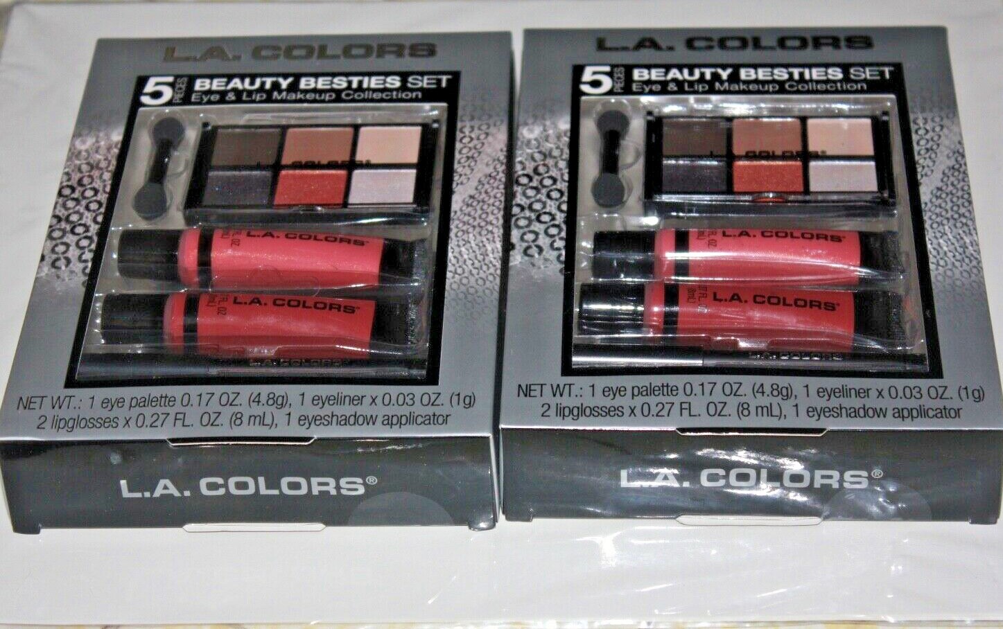 L.A. Colors 5 piece Beauty besties Set Eye/Lip Makeup Collection Lot of ...