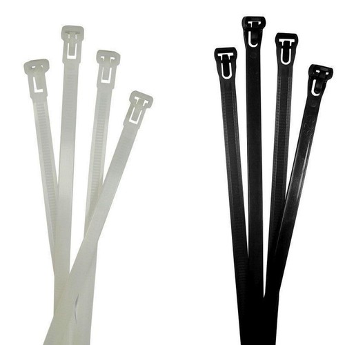 100x Cable tie Removable 450 x 9,0mm 79,4kg PA6.6 Polyamide Industrial ...