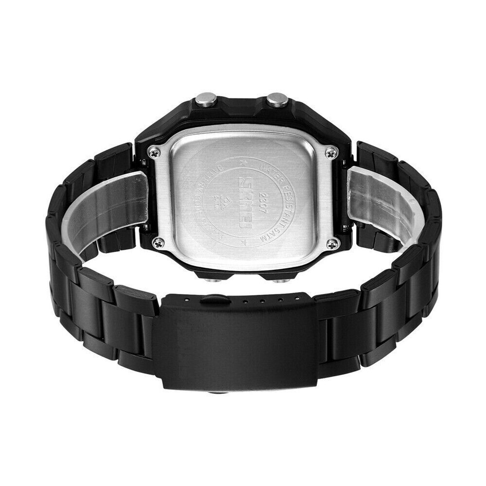 SKMEI Men Digital Watch Square Wristwatch Male Steel Watch Fashion ...