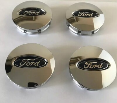 4x Ford Wheel Center Caps 66mm Hubcaps Rim Caps Emblem Chrome ...
