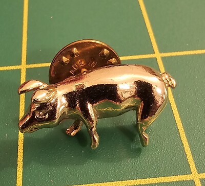 Vintage Camco Gold Tone Pig Hog Swine Tie Tack, Hat Pin, Lapel Pin | eBay