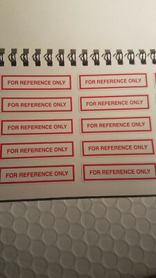 Q-CEE'S CALIBRATION LABELS BOOKLETS #QC136 RED 3197-10E9 "For Reference ...