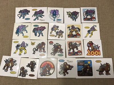 Pokemon Decochara Seal Raikou Suicune Entei Pan Sticker Lot Of 21 Japan ...