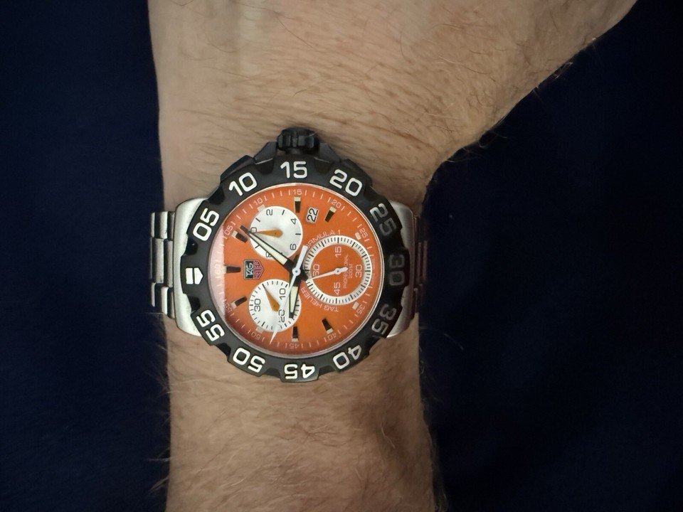tag heuer formula 1 orange dial | eBay