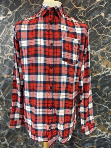 Jack and Jones Mens Long Sleeved Red Button Up Shirt - Large (RefB8-2 ...