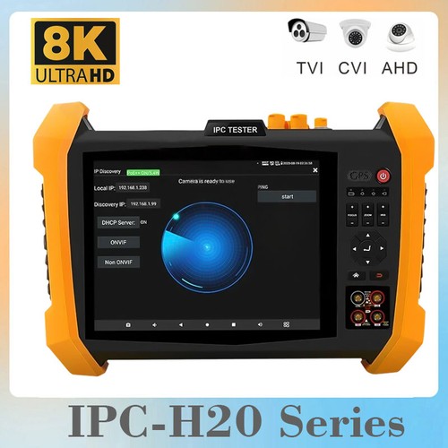 IPC-H20 8" 8MP CVI TVI AHD SDI 8K IP Camera Tester POE++ SPF CCTV Video ...