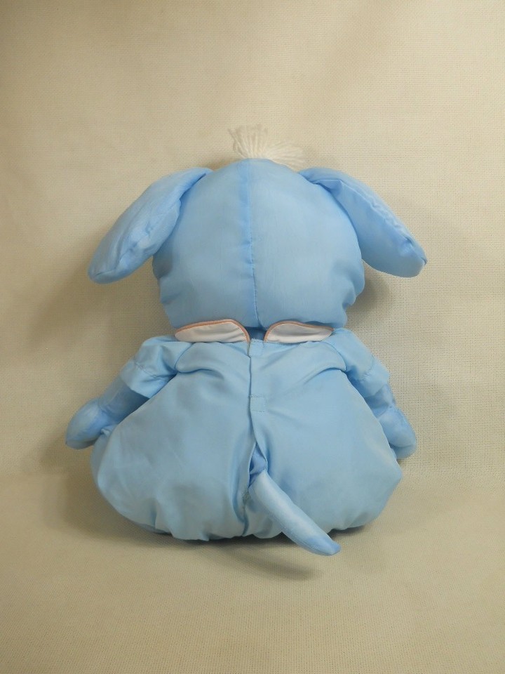 Fisher Price Puffalump 2006 soft plush blue puppy dog with dress ...