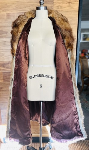 BEAUTIFUL GENUINE FULL LENGTH RED FOX FUR COAT LUXURY JACKET EXCELLENT ...