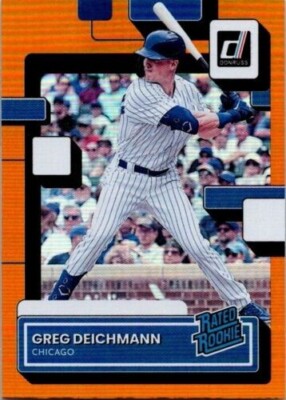 2022 Panini Donruss Orange Holo Rated Rookie Greg Deichmann Cubs ...
