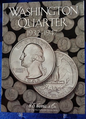 H.E. Harris Washington Quarter 1932-1947 Coin Folder #1, Album Book ...