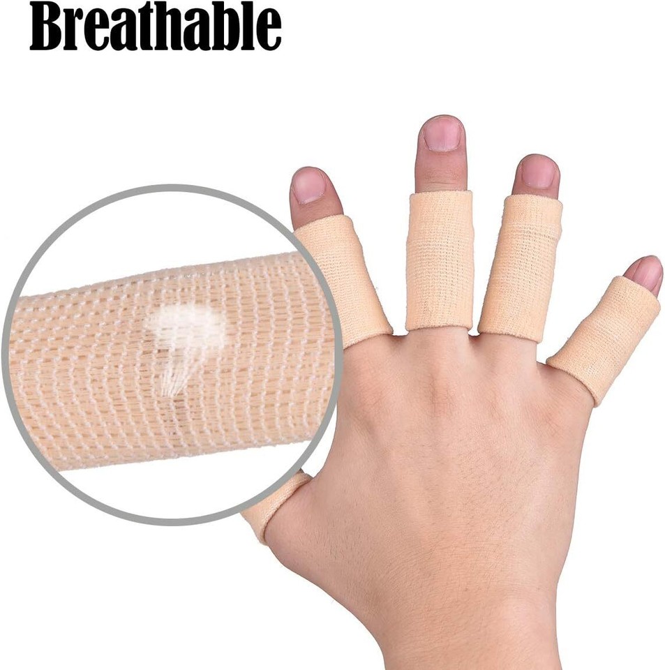 20×Finger Sleeves Splint Brace Compression Finger Support Pain ...