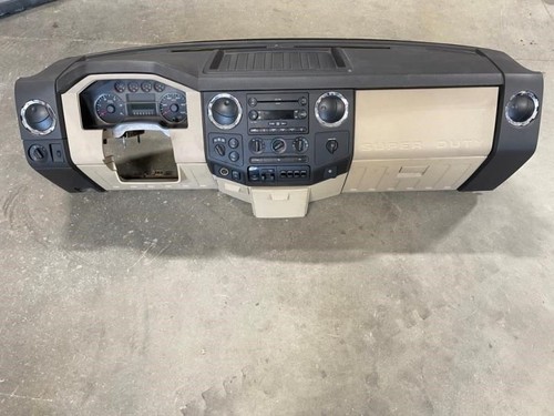08-10 Ford F450 F350 Super Duty 6.4L 4x4 XLT 2 Tone Black Tan Dashboard ...