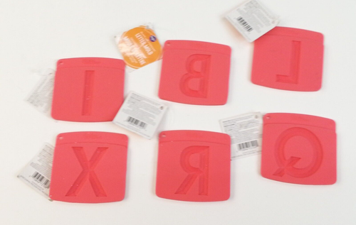 6 NEW NWT Wilton Letter Molds Icing Cake Decorating Letters L B Q I X R ...