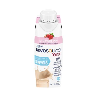 Nestle Novasource Renal Strawberry Flavor 8 oz -Case of 24 | eBay