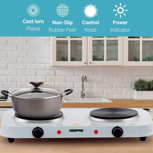 2000W Double Hot Plate for Precise Table Top Cooking | Cast Iron ...