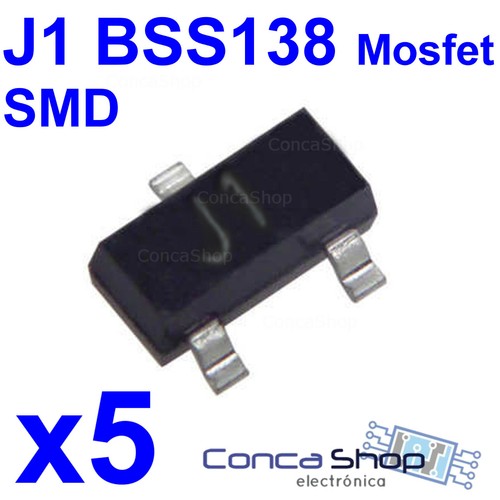 5 X TRANSISTOR J1 BSS138 MOSFET N-Channel 50V 200mA SOT-23 SMD Field ...