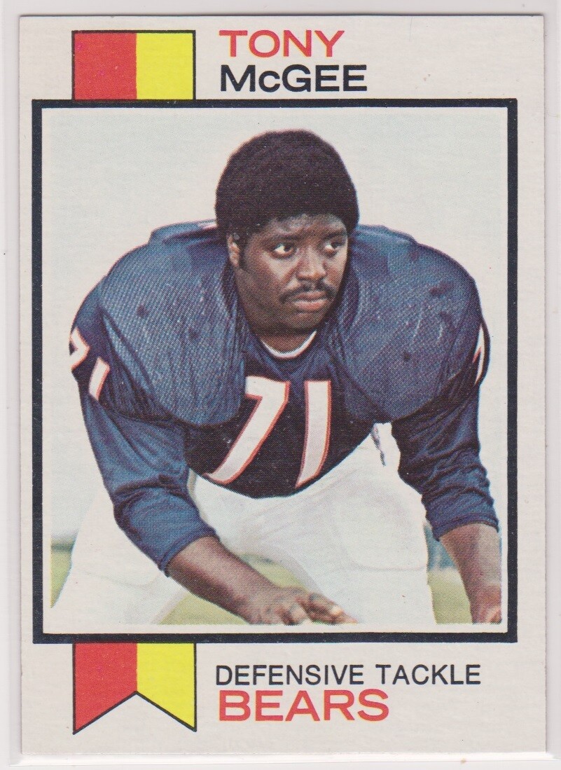 1973 TONY McGEE - Topps Football Rookie Card # 228 - CHICAGO BEARS | eBay