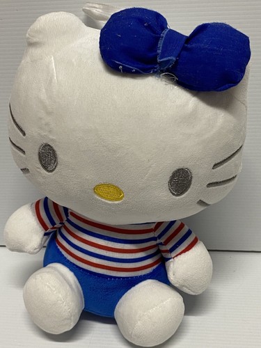 Hello Kitty Striped Top Beanie Plush 25cm Stuffed Kids Toy Doll Kawaii ...