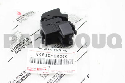 848100K060 Genuine Toyota SWITCH ASSY, POWER WINDOW REGULATOR 84810 ...
