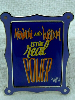 2019 Disney Pin Quote Knowledge and Wisdom is the real Power Wart Sword ...