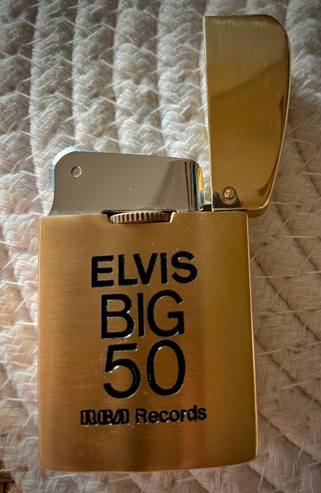Elvis Presley BIG 50 Gold PROMOTIONAL Lighter LTD © 1970 RCA ELVIS ...