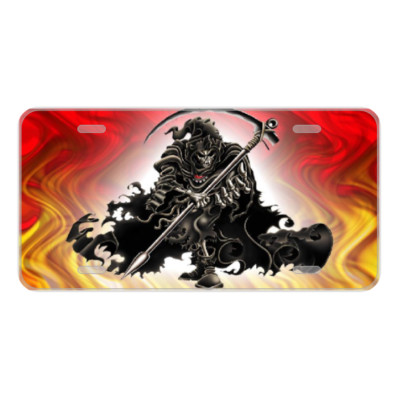 Customized License Plate With Grim Reaper Names Or Texts Can Be Added ...