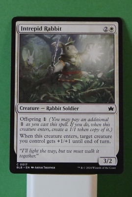 MTG BLB: Intrepid Rabbit (Creature Rabbit Soldier) Bloomburrow Regular ...